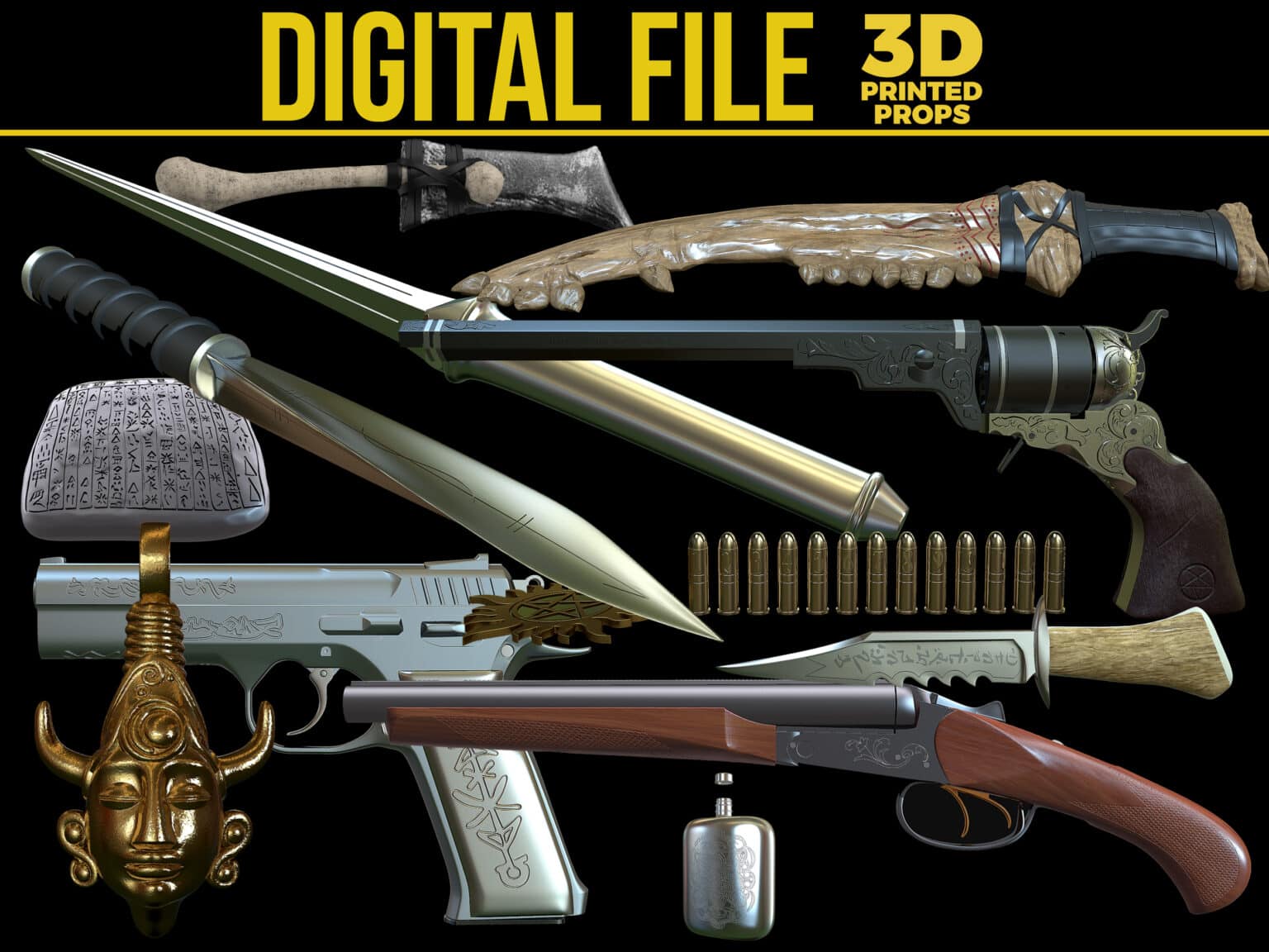 Supernatural Weapons Props Bundle - 3D PRINTED PROPS