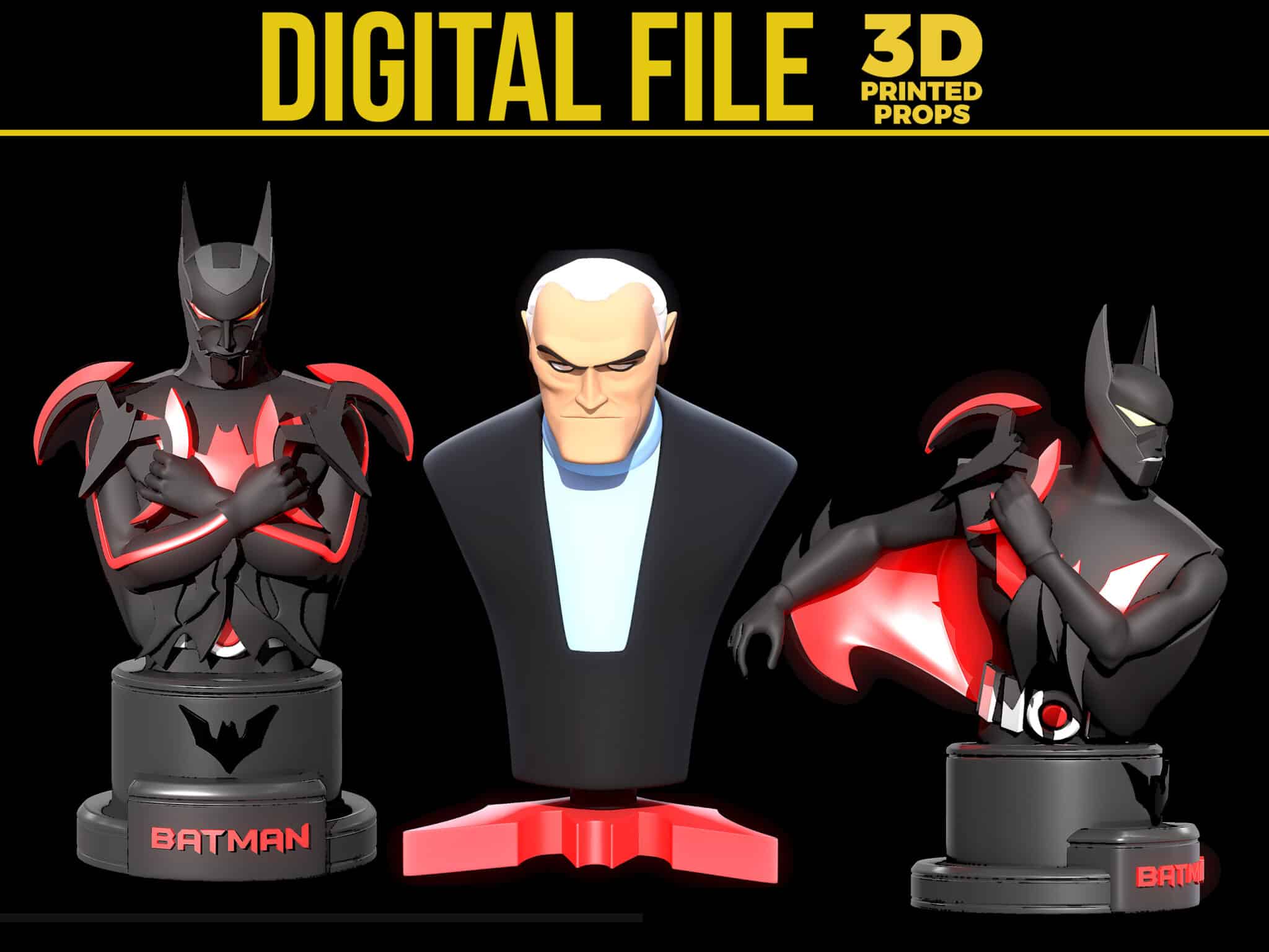 Batman Beyond Bust Package - 3D PRINTED PROPS
