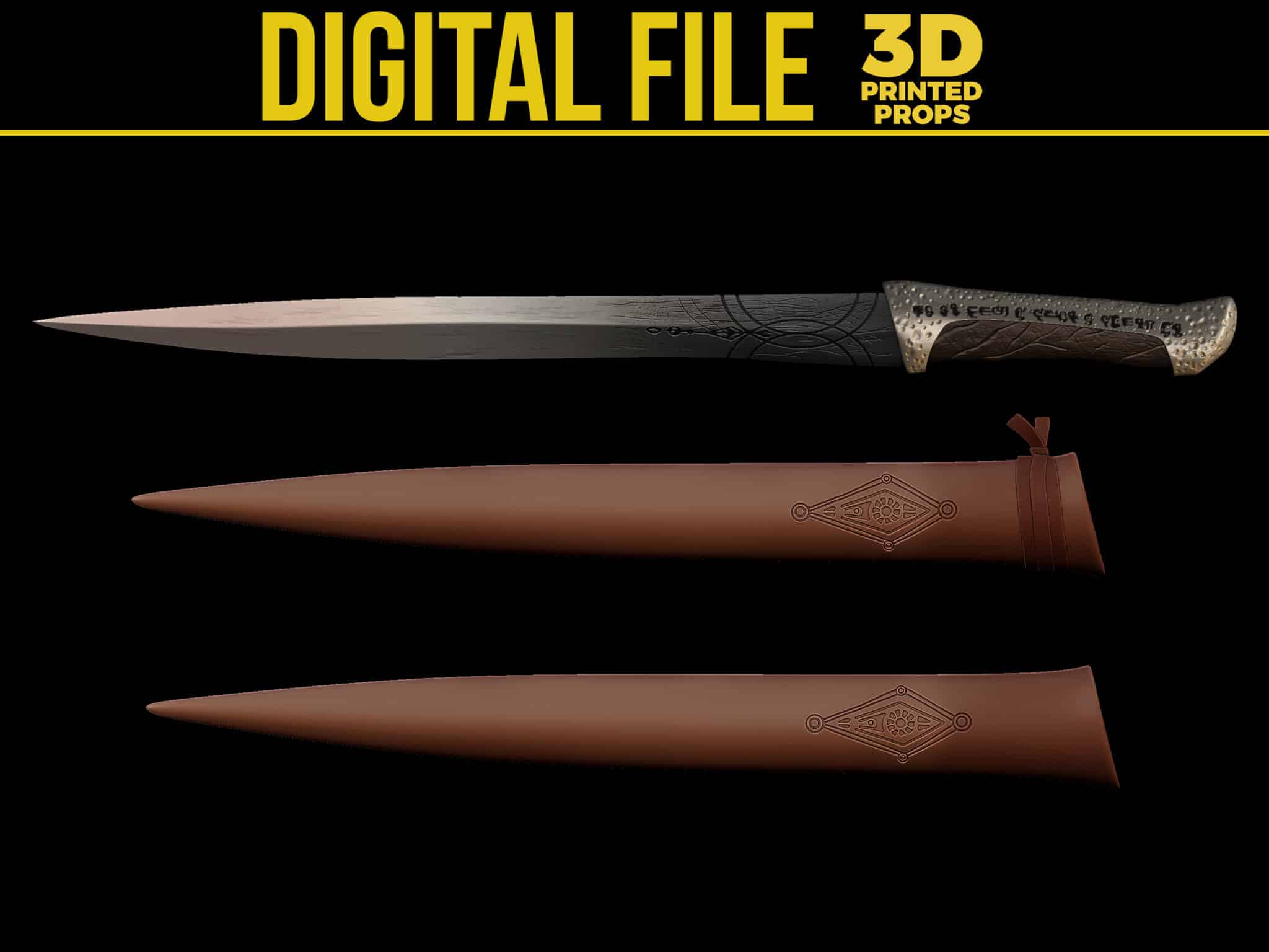 Fremen Crysknife from Dune - 3D PRINTED PROPS