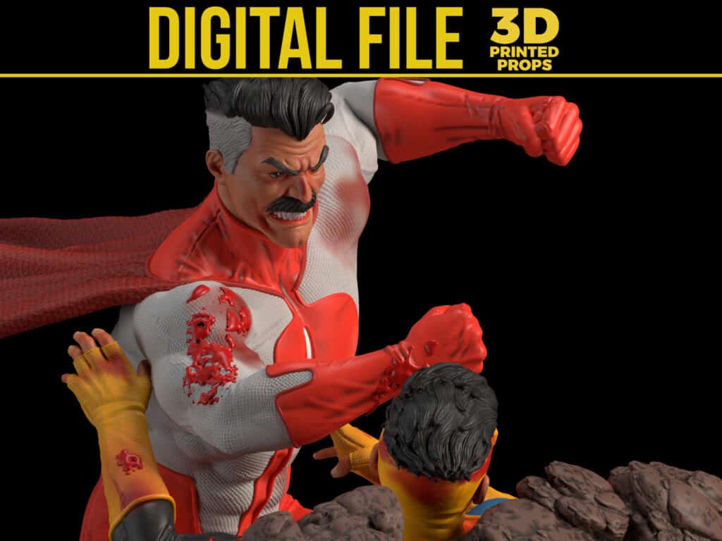Invincible and Omni Man Statue - 3D PRINTED PROPS