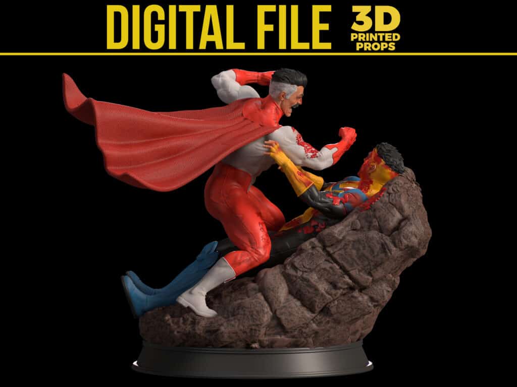 Invincible and Omni Man Statue - 3D PRINTED PROPS