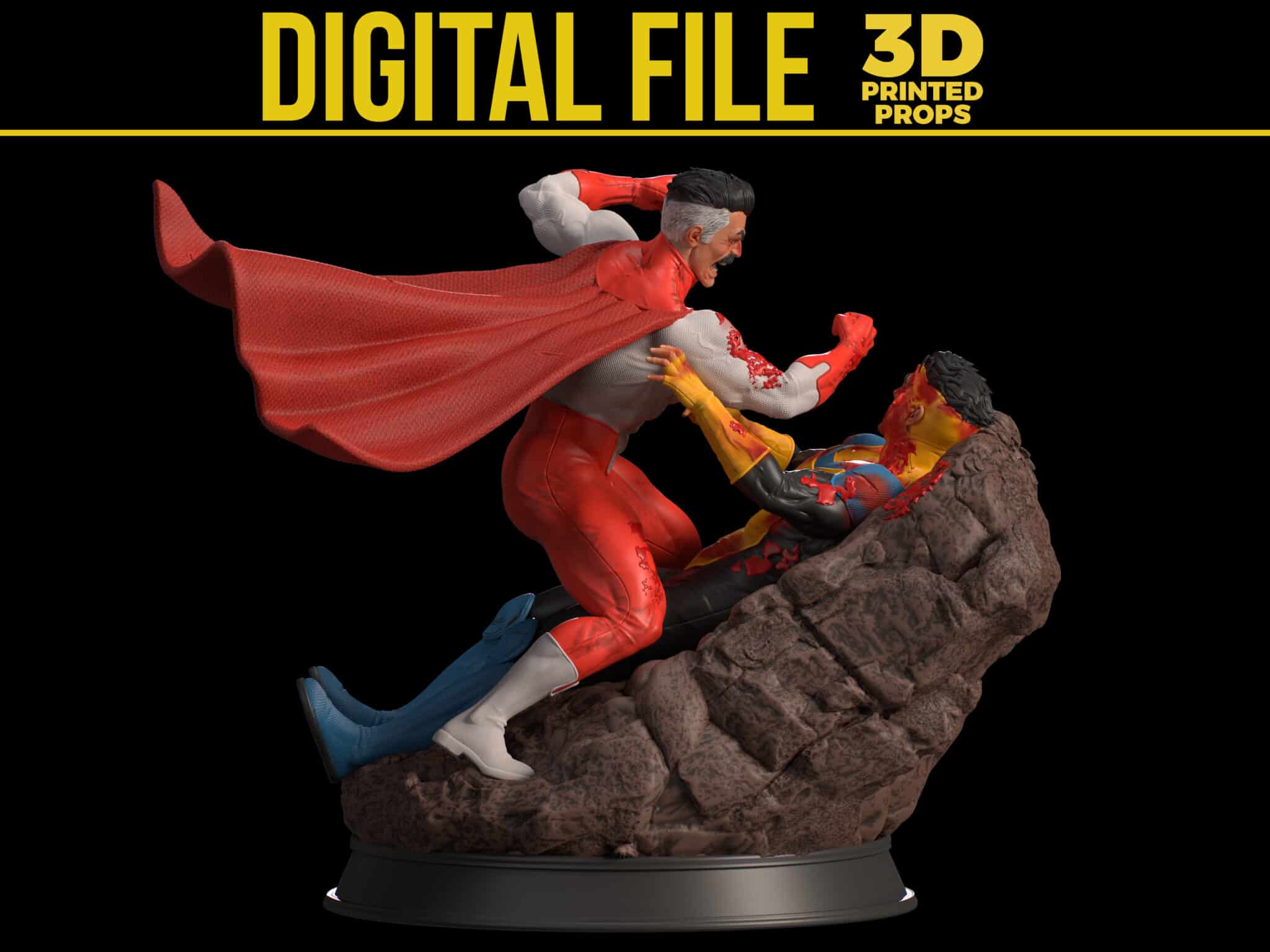 Invincible and Omni Man Statue - 3D PRINTED PROPS