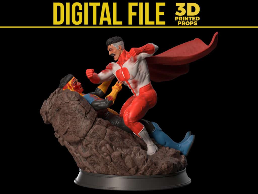 Invincible and Omni Man Statue - 3D PRINTED PROPS