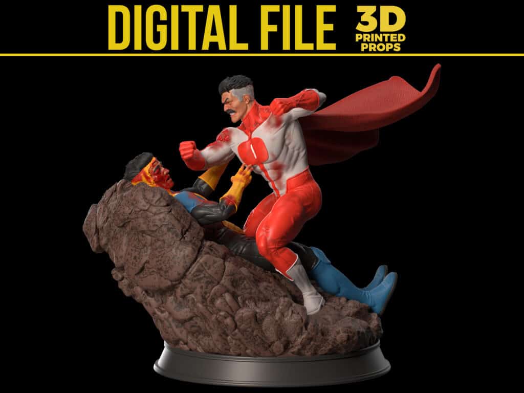 Invincible and Omni Man Statue - 3D PRINTED PROPS