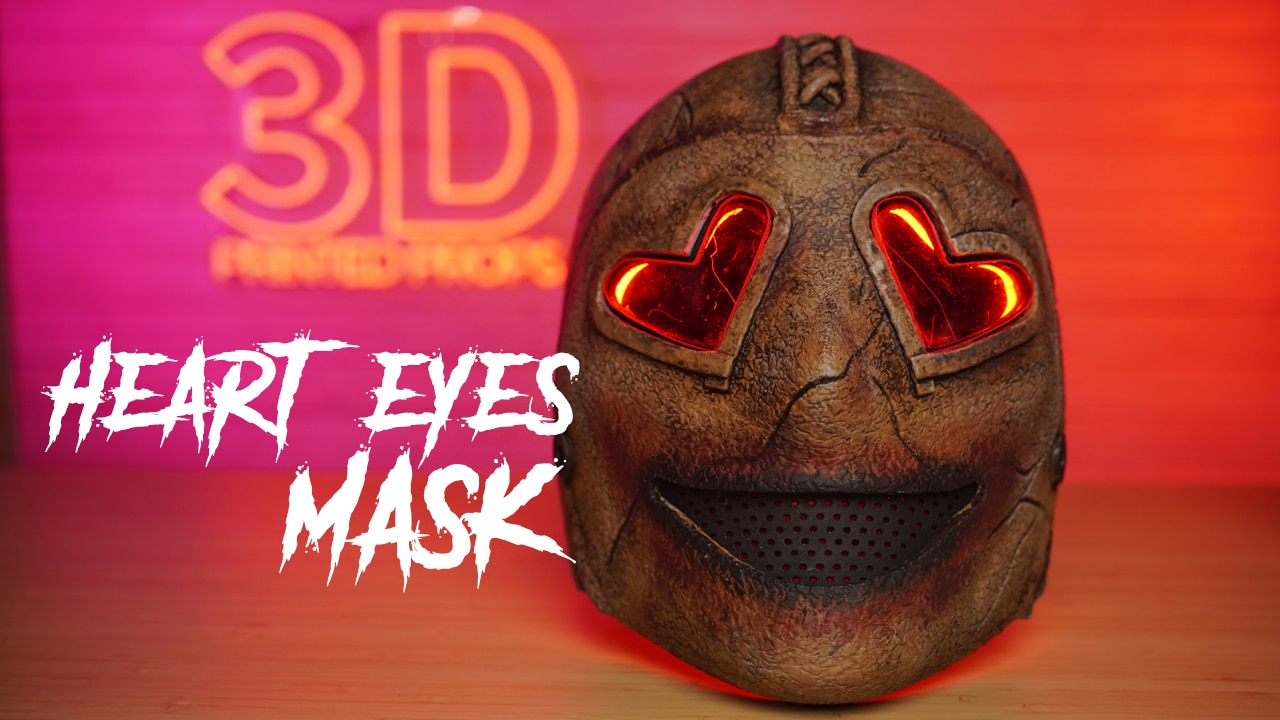 Heart Eyes Mask - 3D Printed with LED 😍💘😍 - 3D PRINTED PROPS